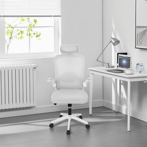 Ergonomic Office Chair, Modern Mesh Computer Chair, C-Shaped Backrest ...