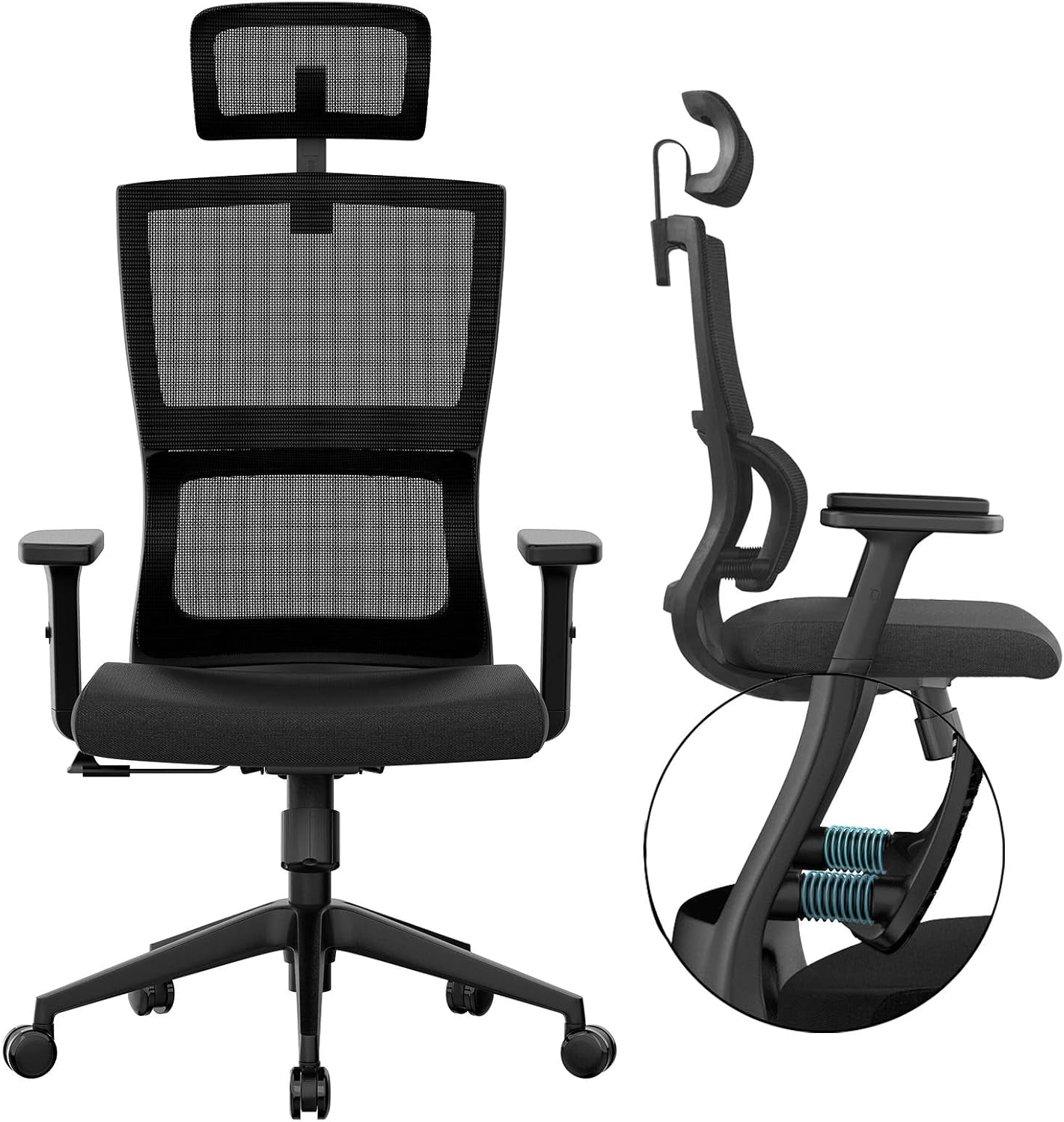 Ergonomic Office Chair with Upgraded Lumbar Support and Adjustable ...