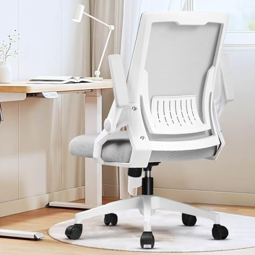 Ergonomic Office Chair with Flip-up Armrests Executive Computer Chair ...