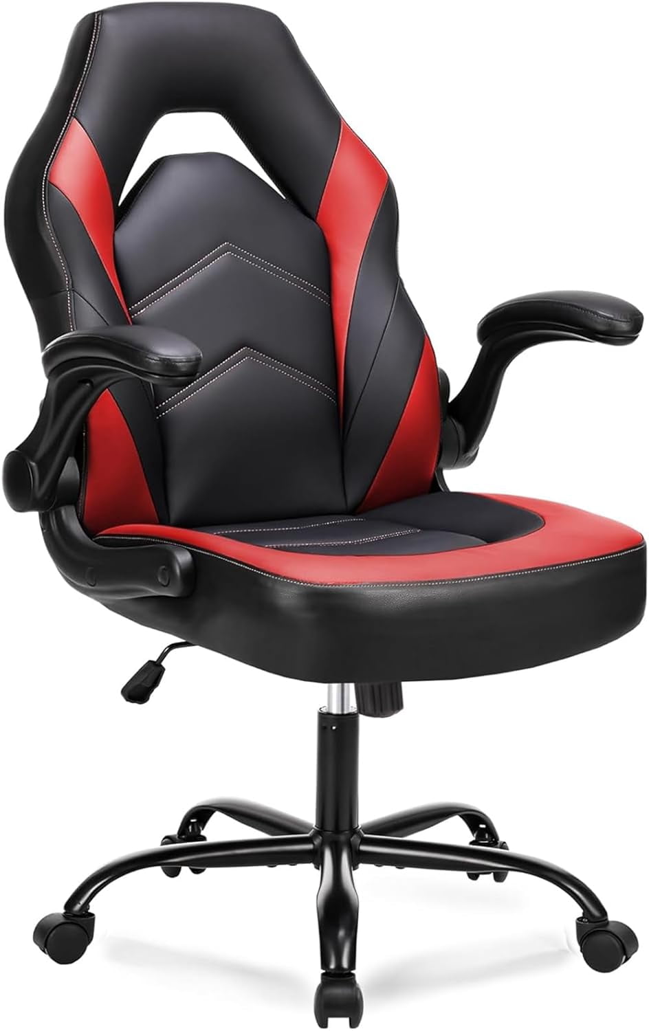 Ergonomic Office Chair with Flip-up Armrests, Height Adjustable PU ...