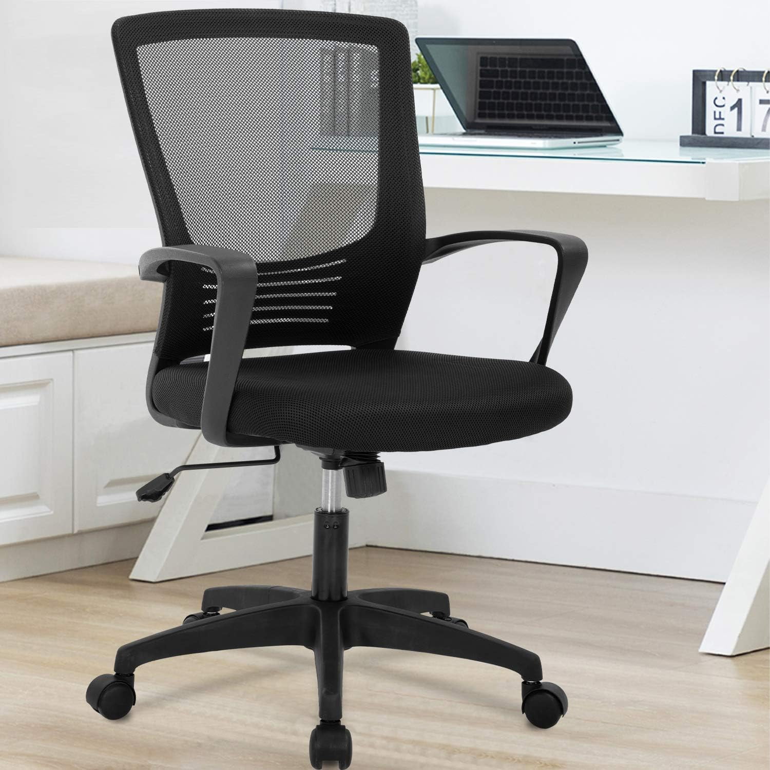Ergonomic Office Chair with Lumbar Support Swivel Rolling Computer ...