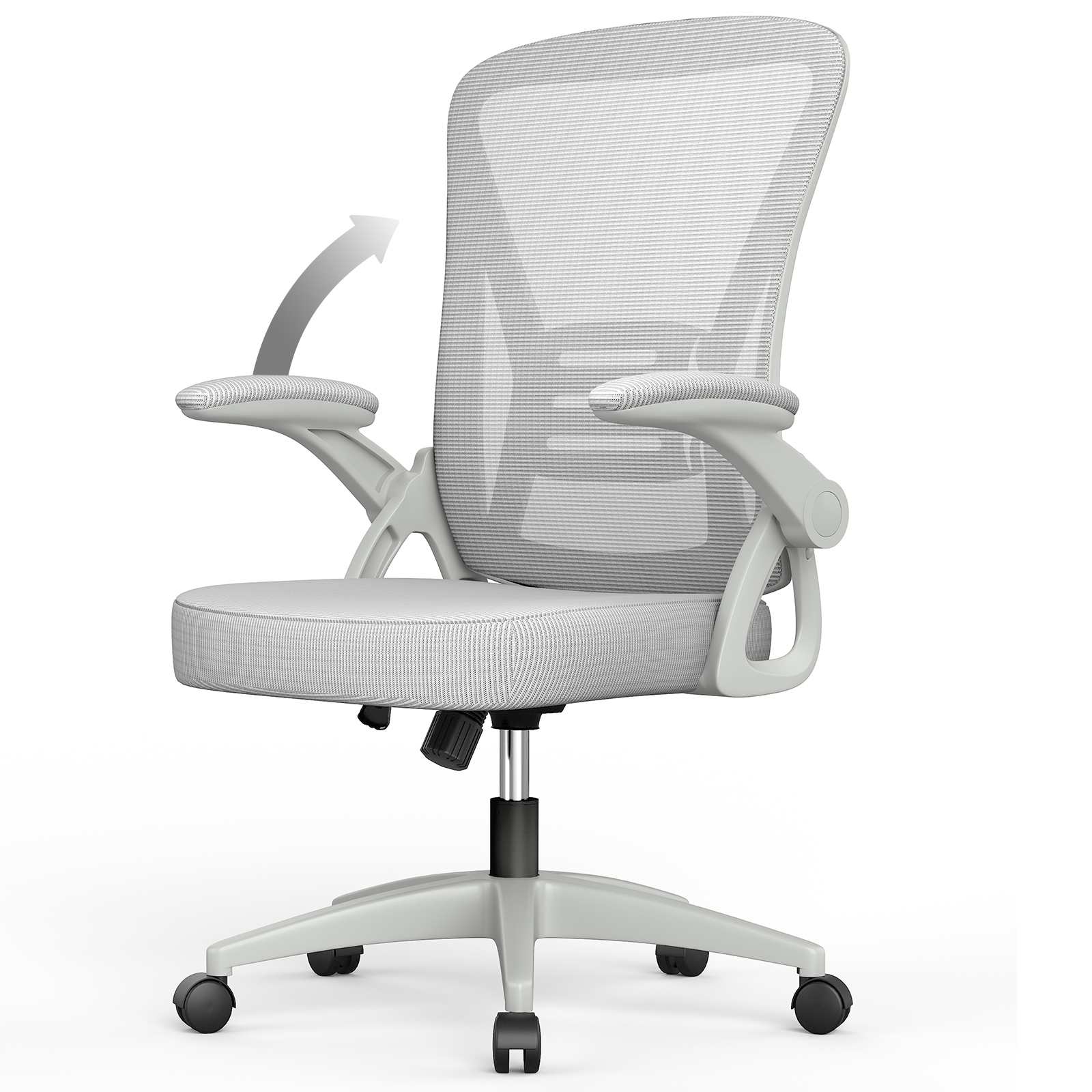 Ergonomic Office Chair with Slide Seat Mesh Seat Adjustable Lumbar ...