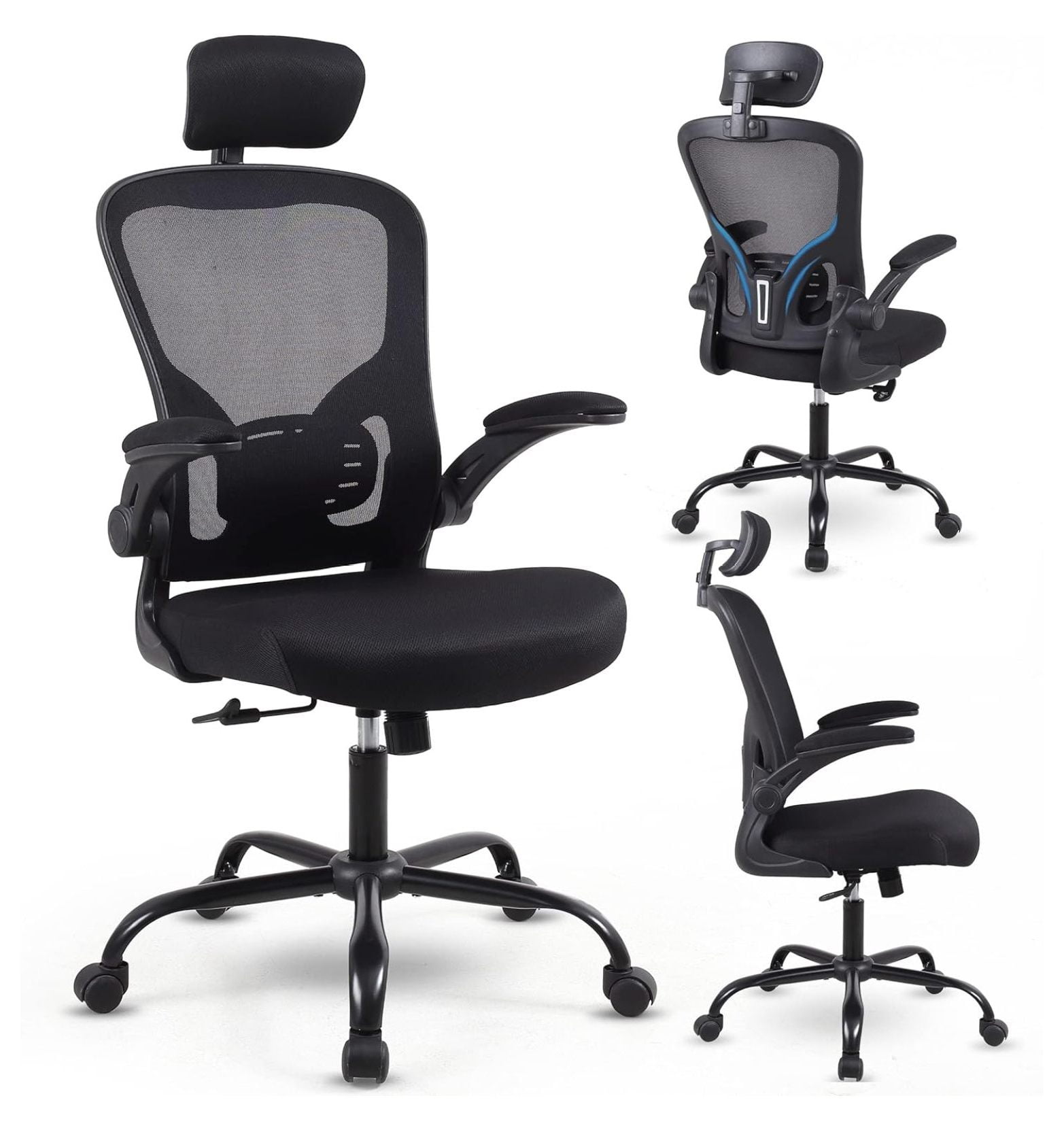 Ergonomic Office Desk Chair Breathable Mesh Swivel Computer Chair ...