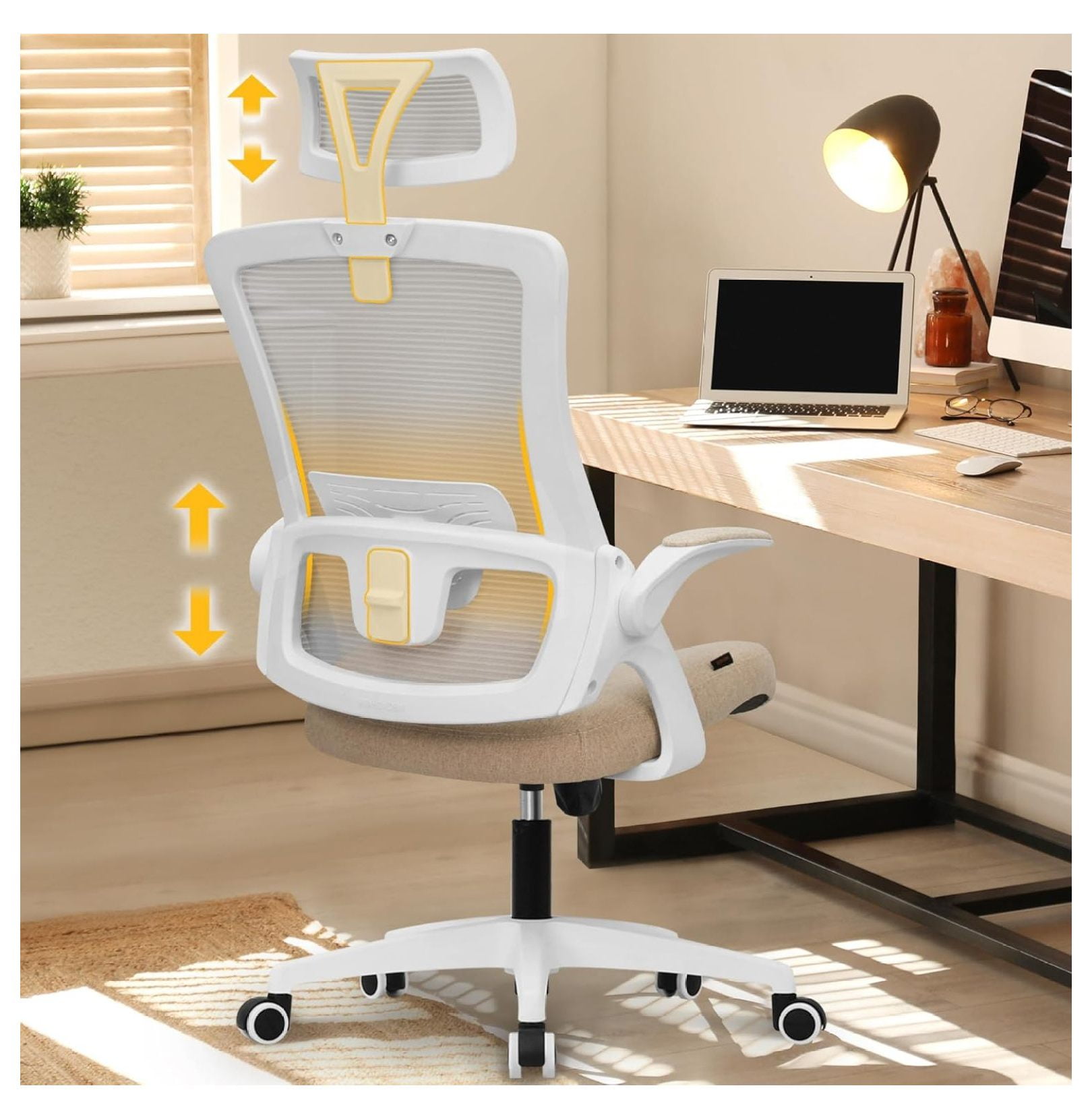 Ergonomic Office Desk Chair High Back Computer Gaming Mesh Chair with ...