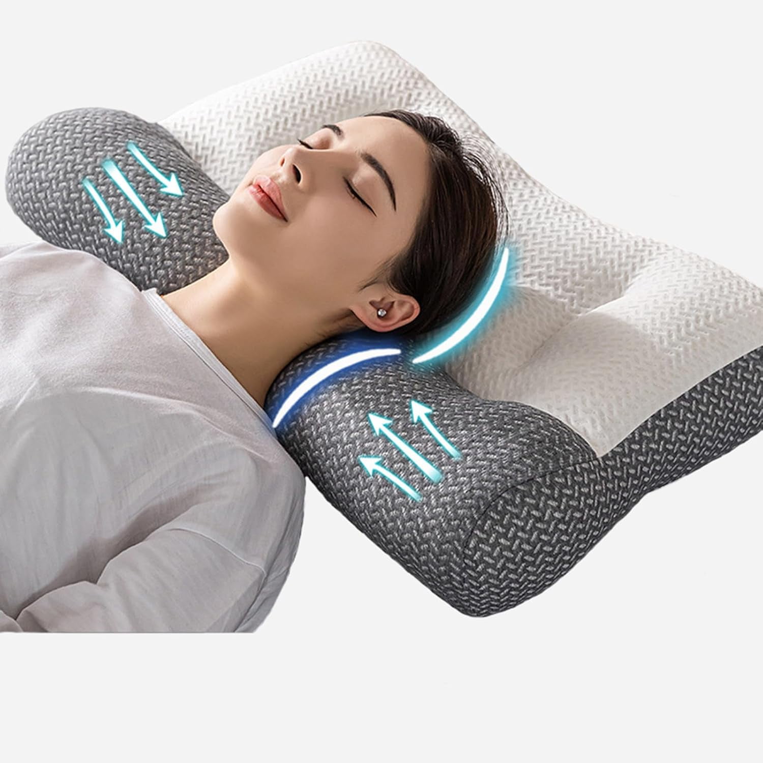 Ergonomic Pillow Contour Pillow Orthopedic Neck Traction Pillow for ...