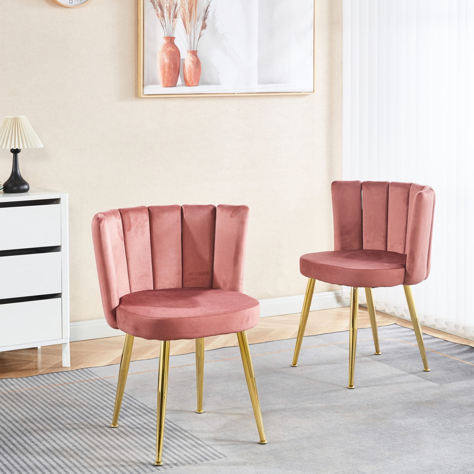 Ergonomic Pink Seating Set | For Home and Cafe Use | Ensure a Perfect ...
