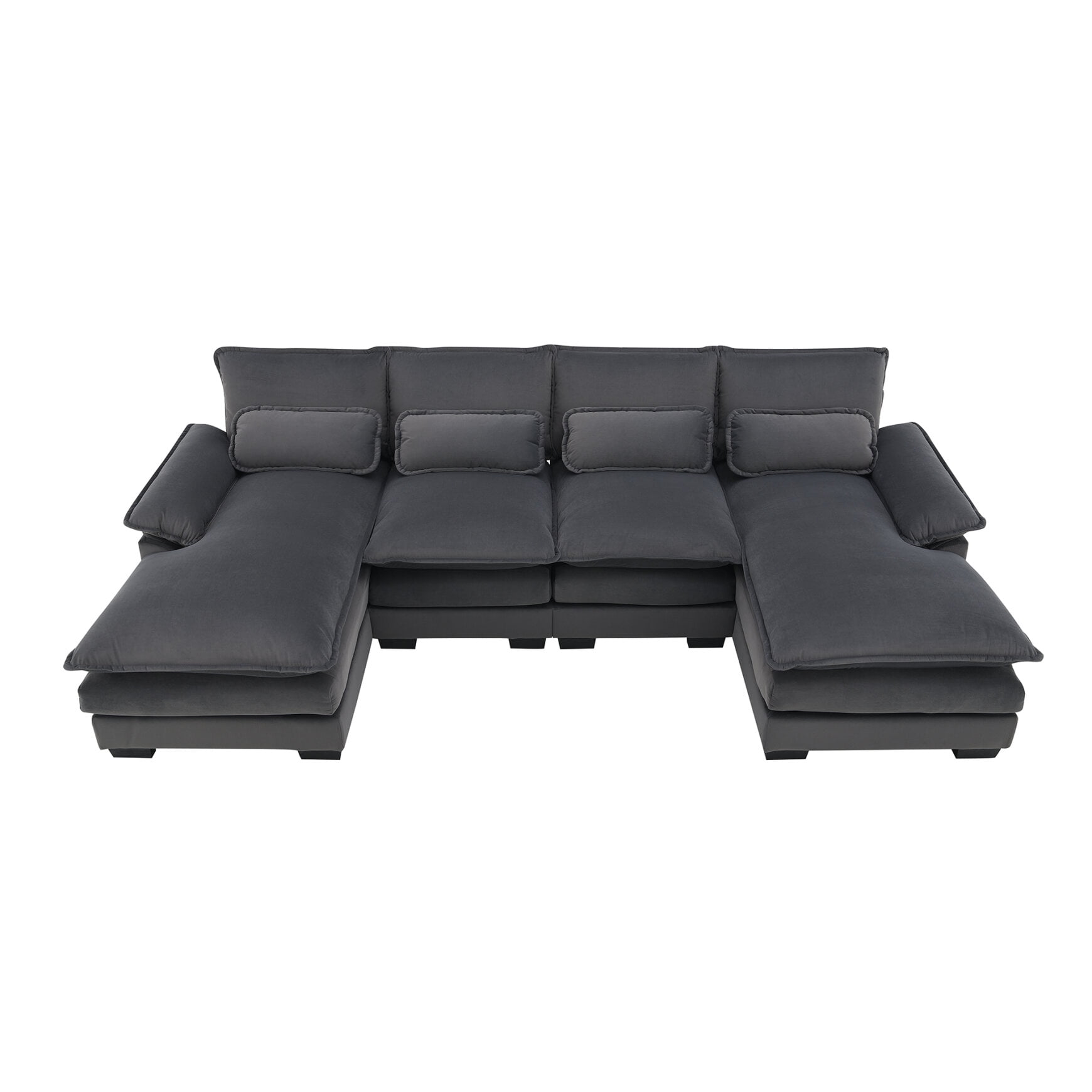 Ergonomic Reclining Sofa with Dual Cushion Support & USB Ports ...