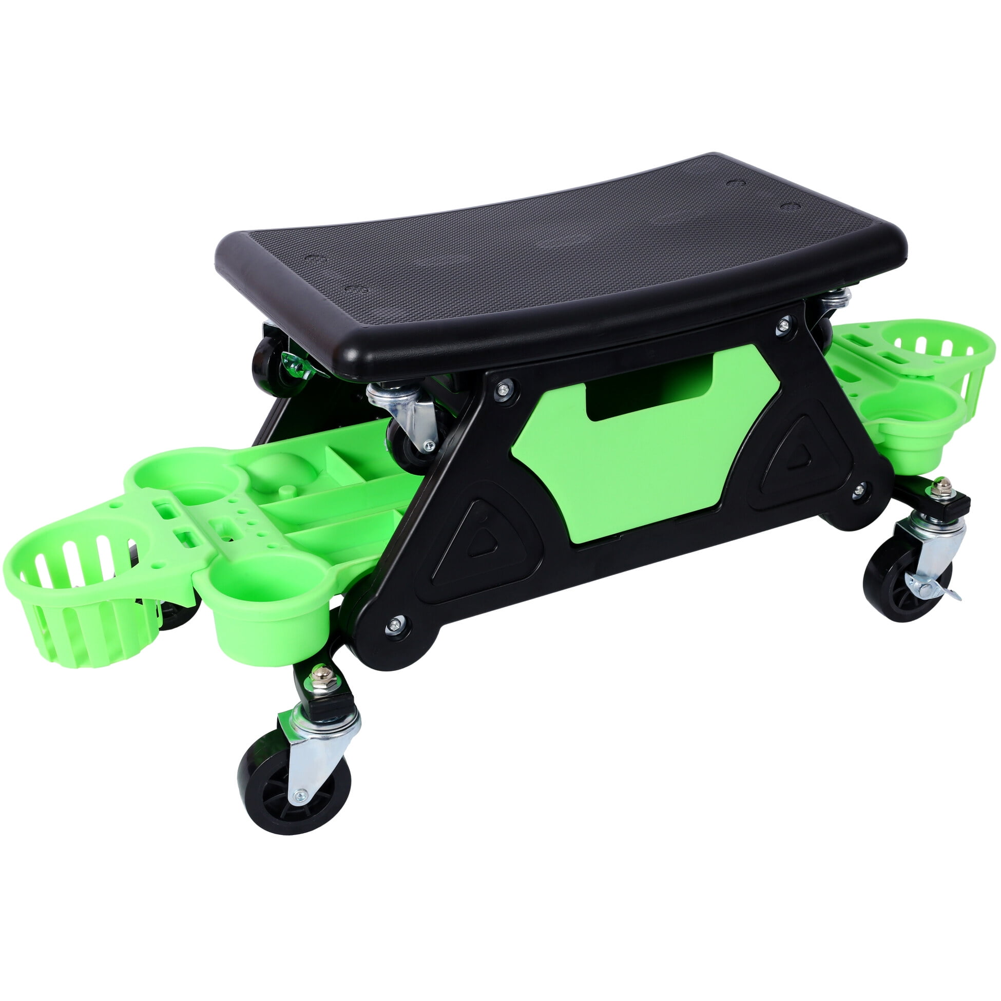 Ergonomic Rolling Mechanic Stool with Removable Tool Trays, 300 Lb ...