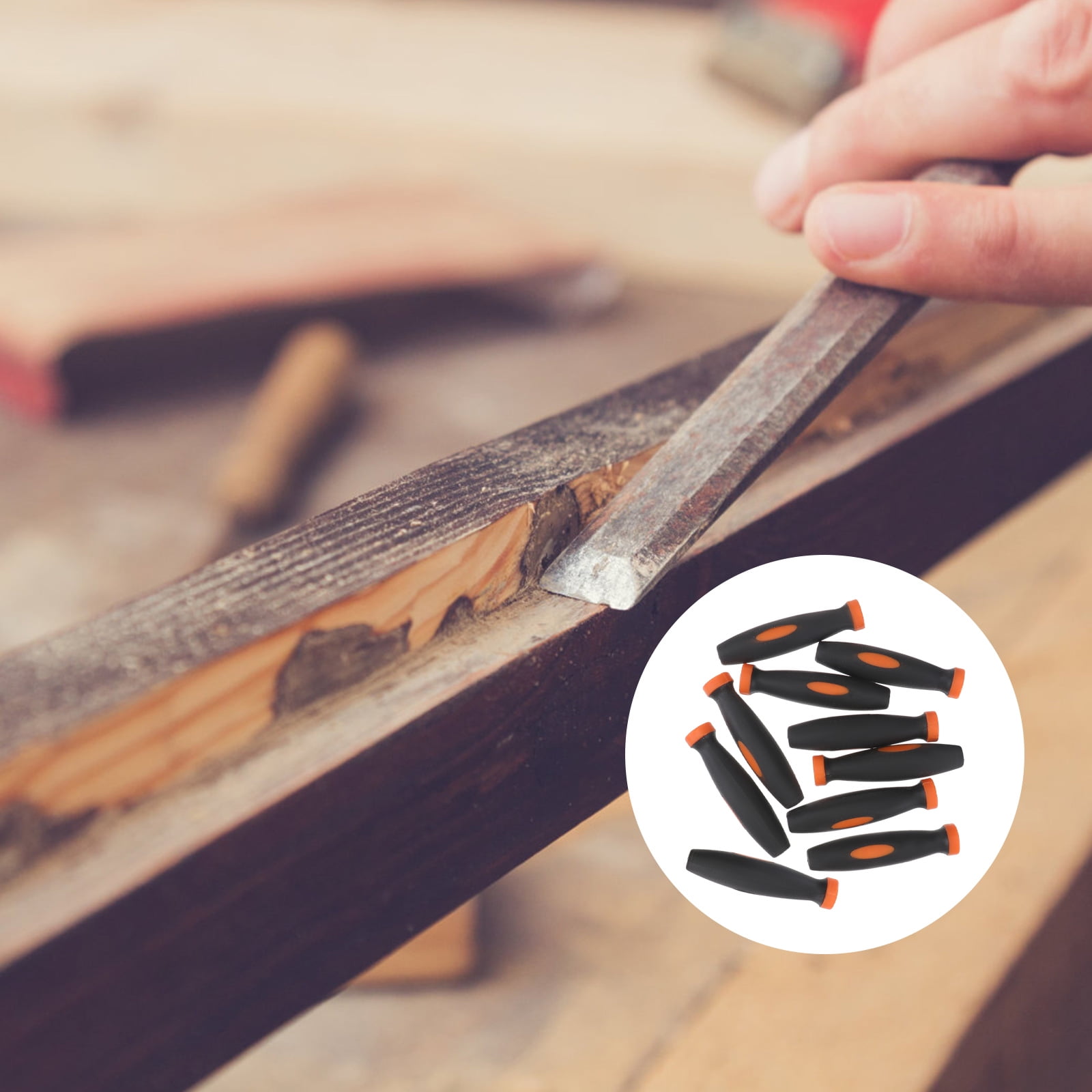 Ergonomic Rubber File Handle replacement: 10pcs Anti File Handles 5mm ...