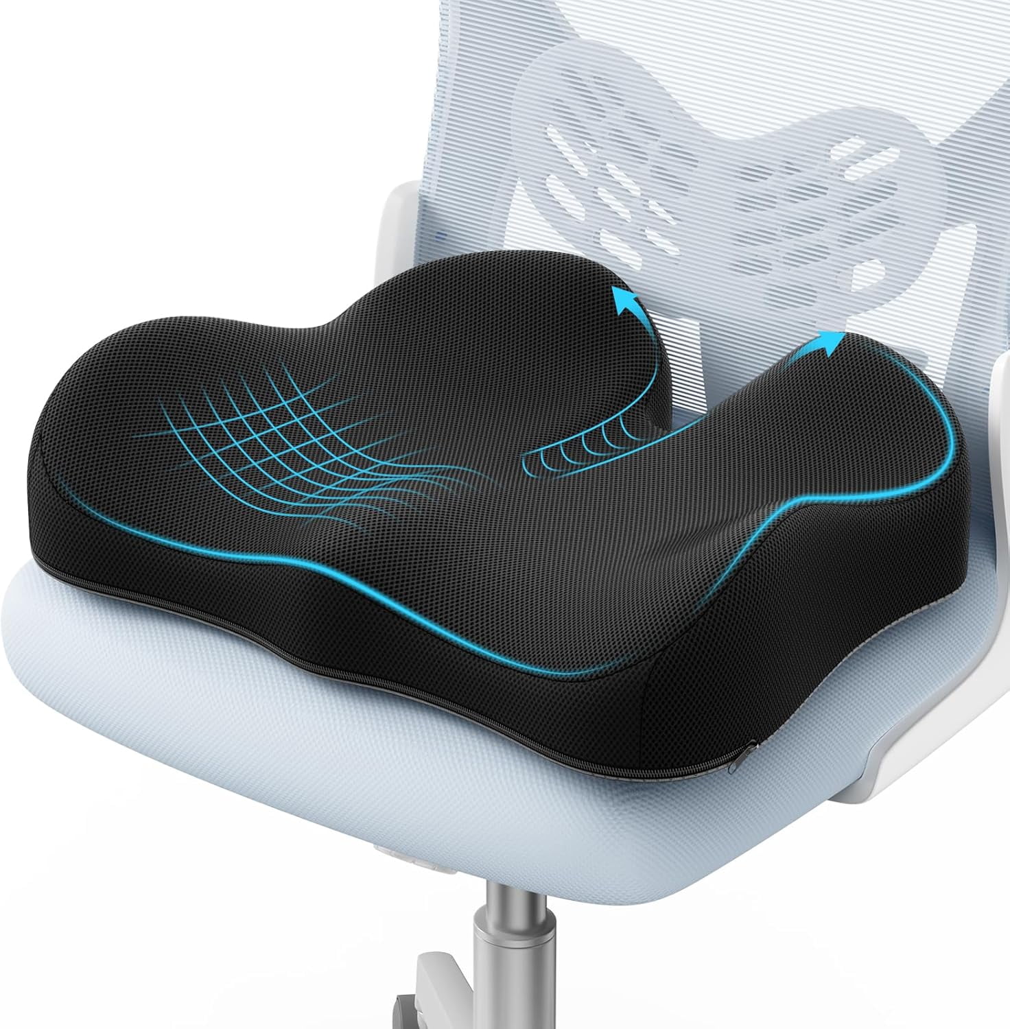 Ergonomic Seat Cushion -Large Memory Foam for Office Chair- Sciatica ...