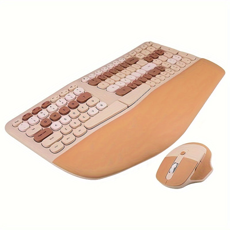 Ergonomic Skinny Hand Rest Wireless Keyboard Mouse Set For Desktop ...