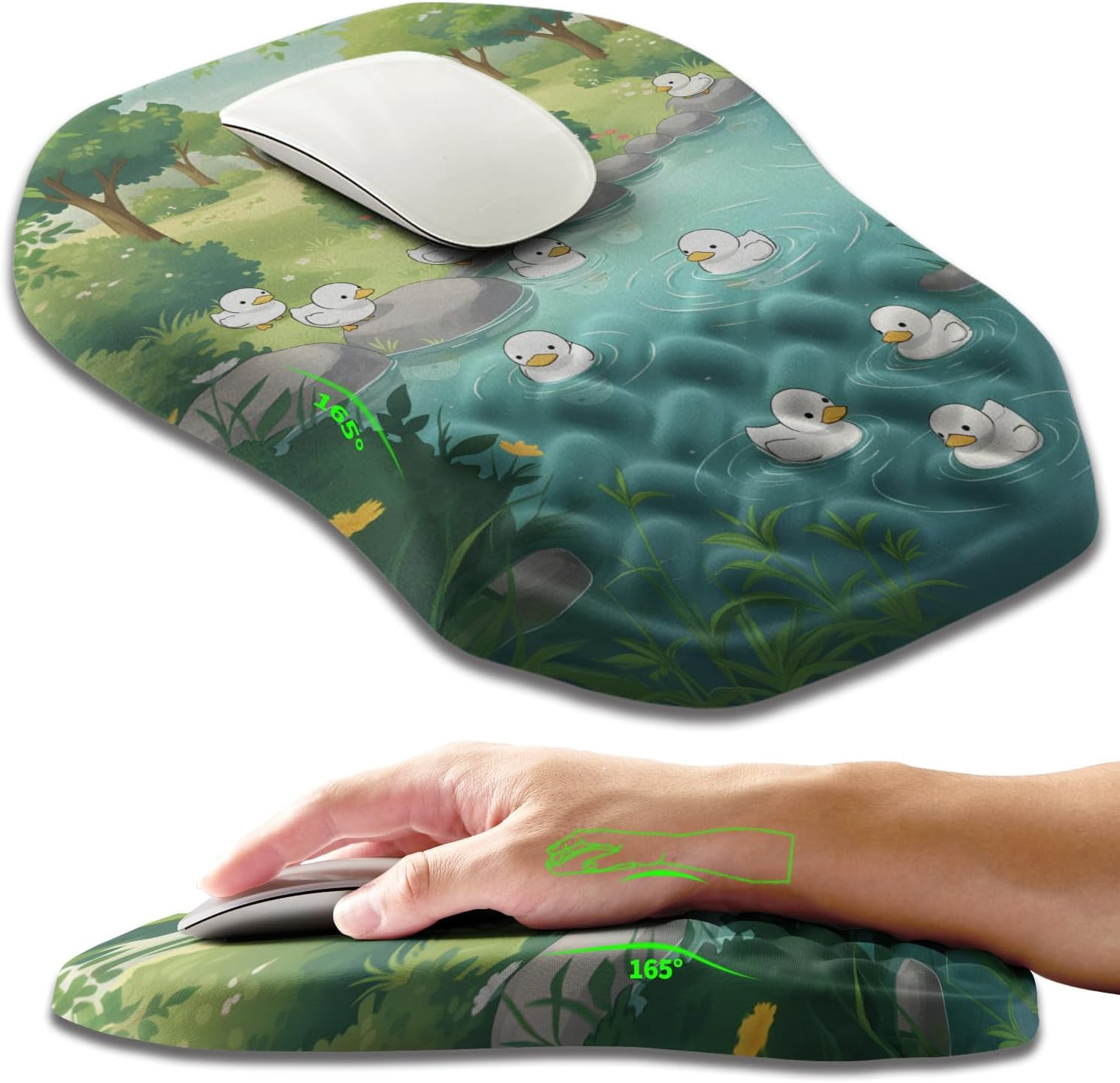 Ergonomic Slope Mouse Pad Wrist Support, Wrist Rest Mousepad for Carpal ...