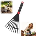 Ergonomic Small Hand Rake, Integrated Plastic Rake with Hanging Hole ...