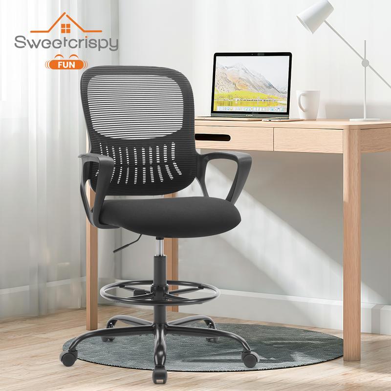 Ergonomic Standing Chair, Counter Style Home Office Chair with Flip Up ...