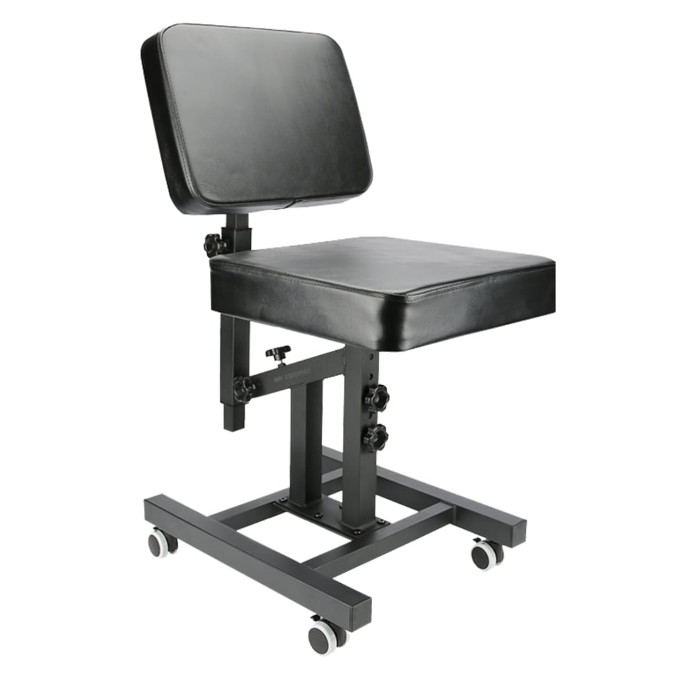 Ergonomic Tattoo Artist Stool w/Lockable Wheels - Adjustable Hydraulic ...