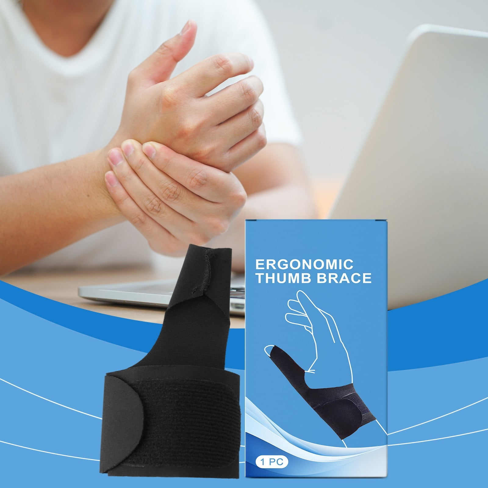 Ergonomic Thumb Brace Right And Left Breathable And Soft Thumb Splint ...
