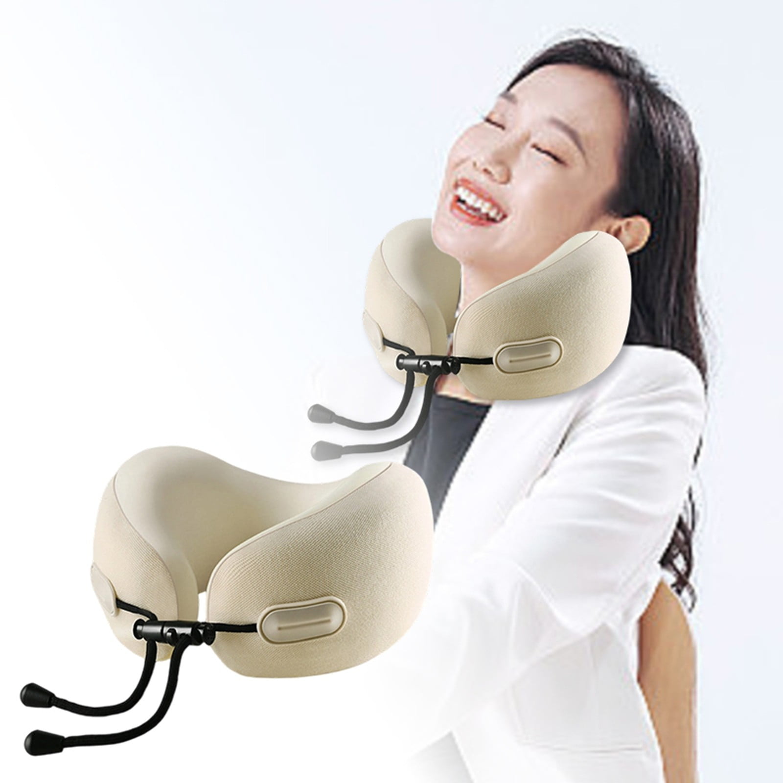 Ergonomic Travel Neck Pillow For Airplane And Car Sleeping Support ...