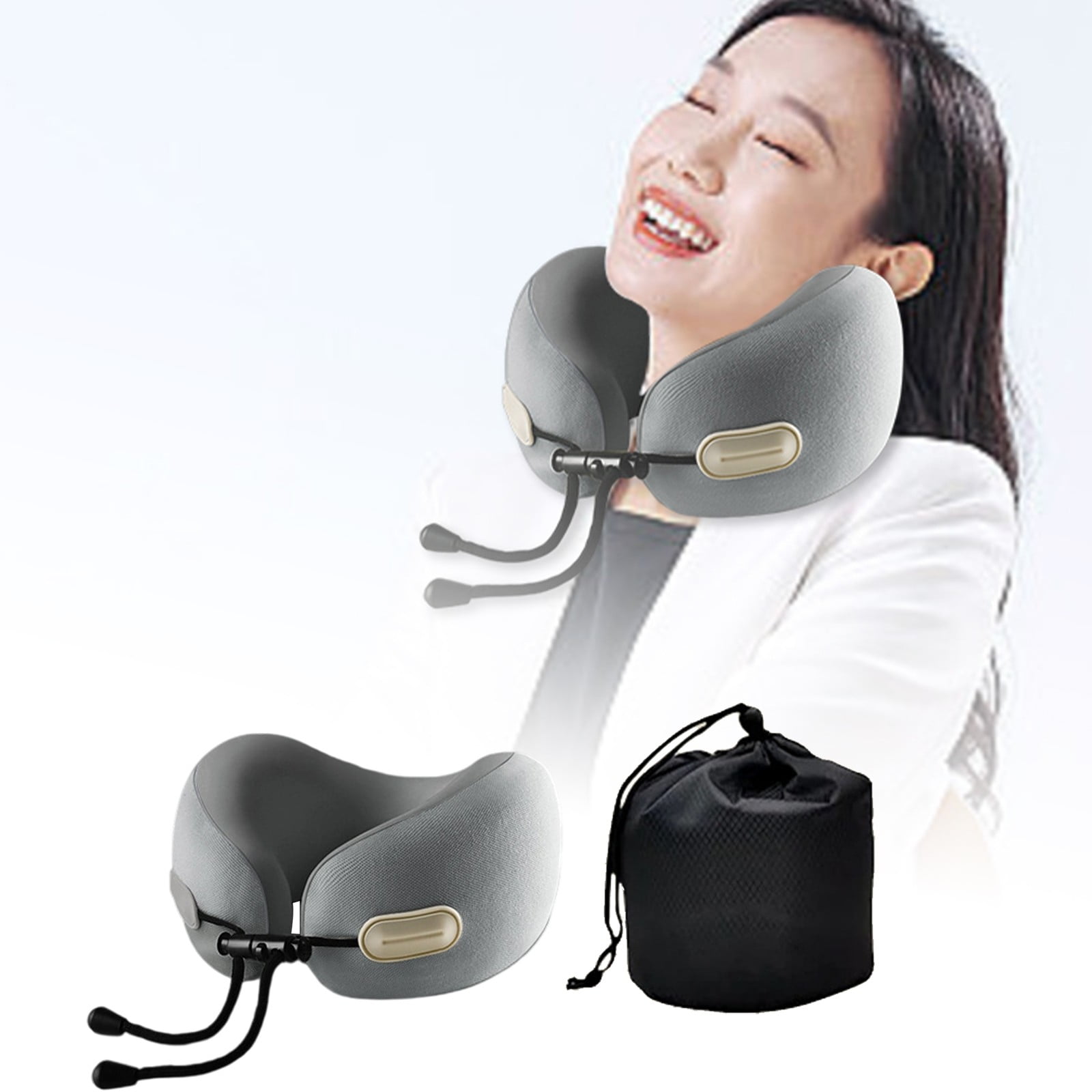 Ergonomic Travel Neck Pillow For Airplane Sleep With Comfortable ...