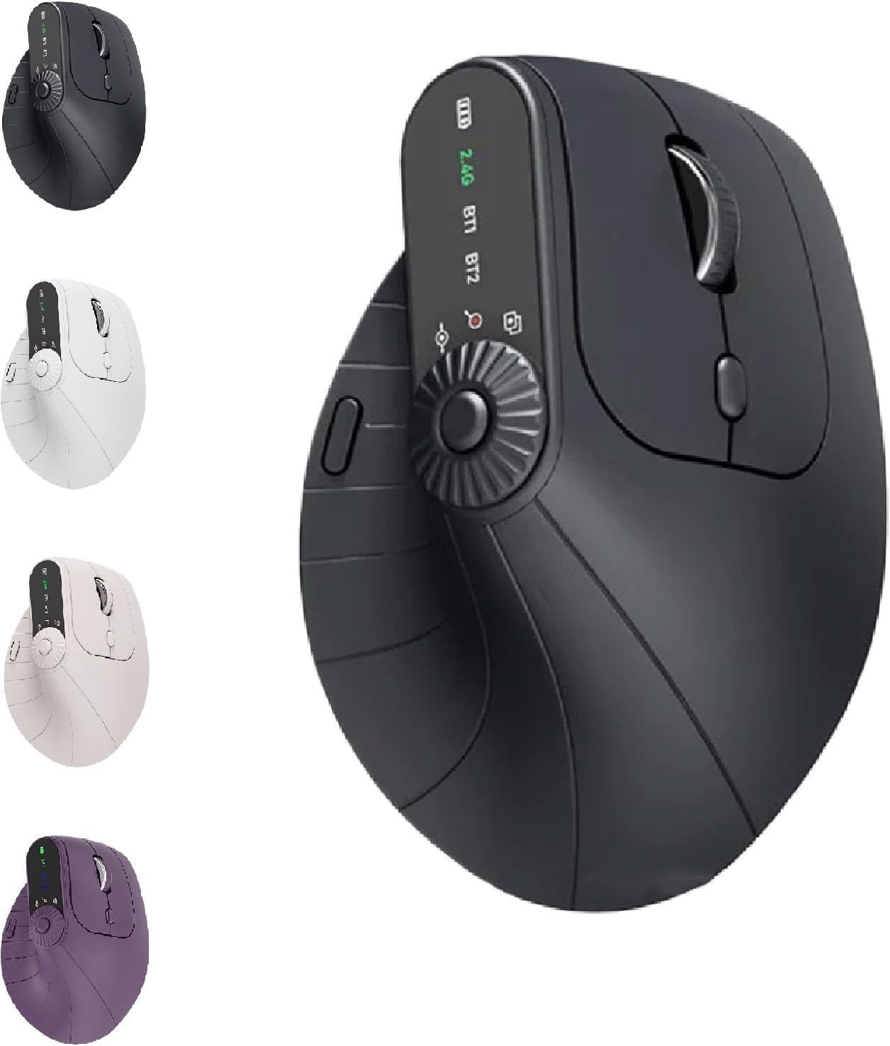 Ergonomic Triple-Connect Wireless Mouse, Rechargeable Wireless ...