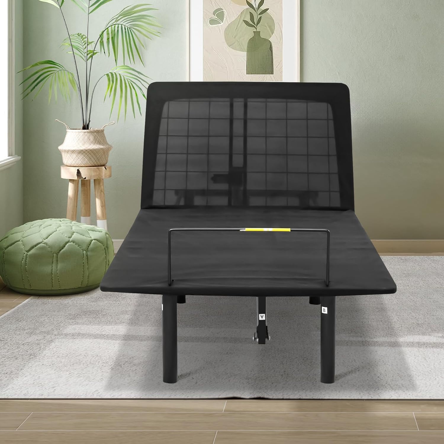 Ergonomic Twin Size Adjustable Bed Base, Metal Bed Frame Adjustable ...
