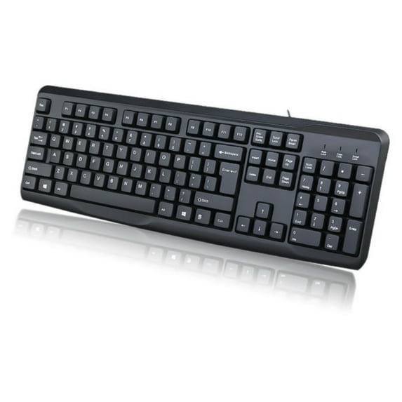 Ergonomic USB Wired Keyboard 104Keys With Water Resistant & Ergonomic ...