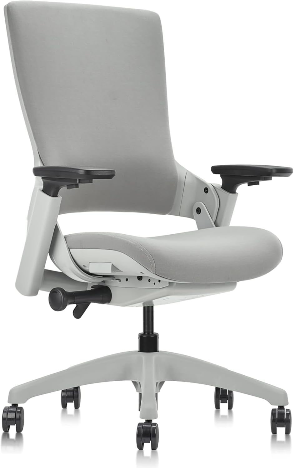 Ergonomic Upholstered High Back Fully Adjustable Swivel Office Chair ...