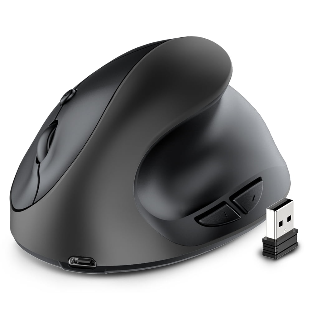 Ergonomic Vertical Mouse Rechargeable Wireless USB 2.4G for Computer ...