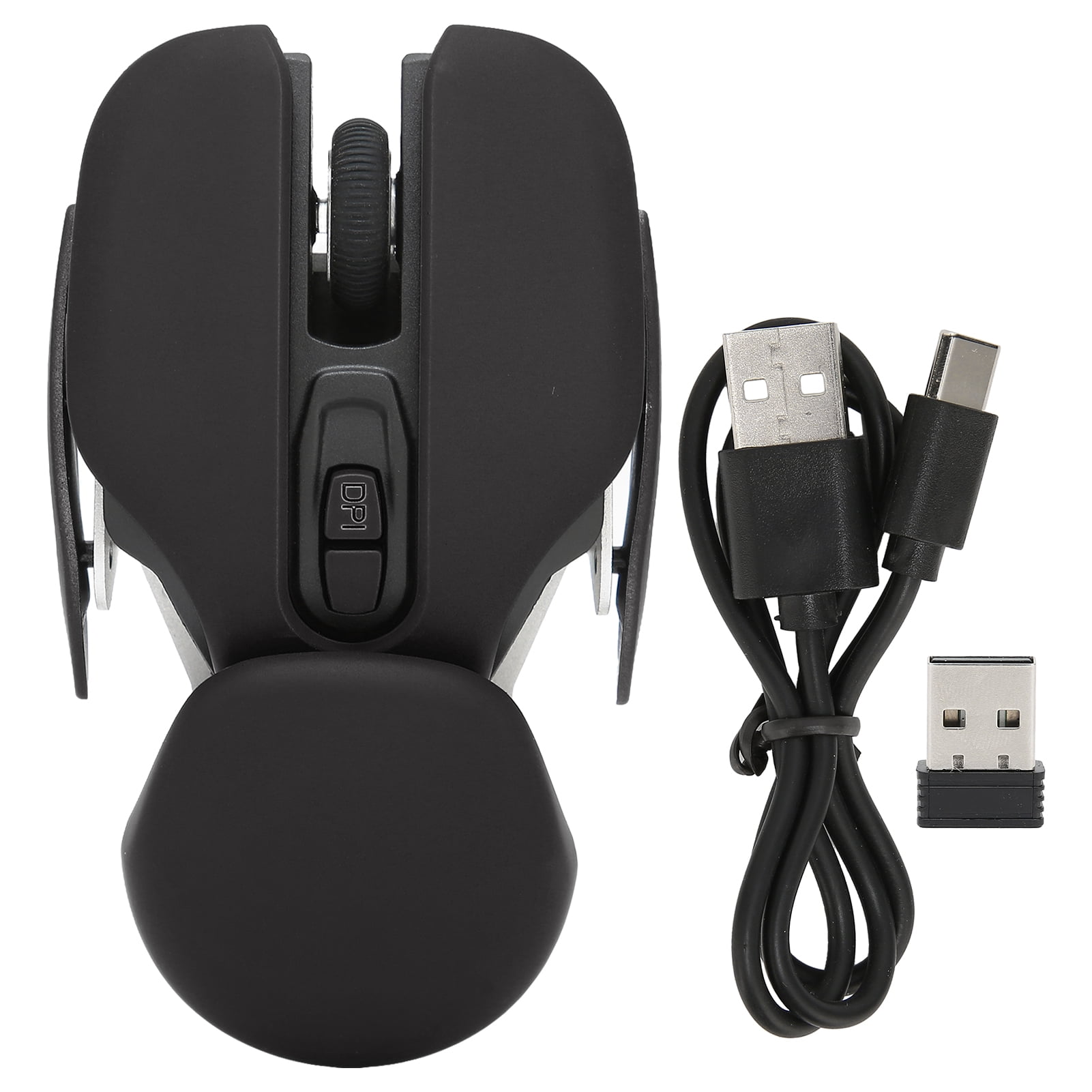 Ergonomic Wireless Mouse Inbuilt Battery Adjustable DPI Electroplating ...