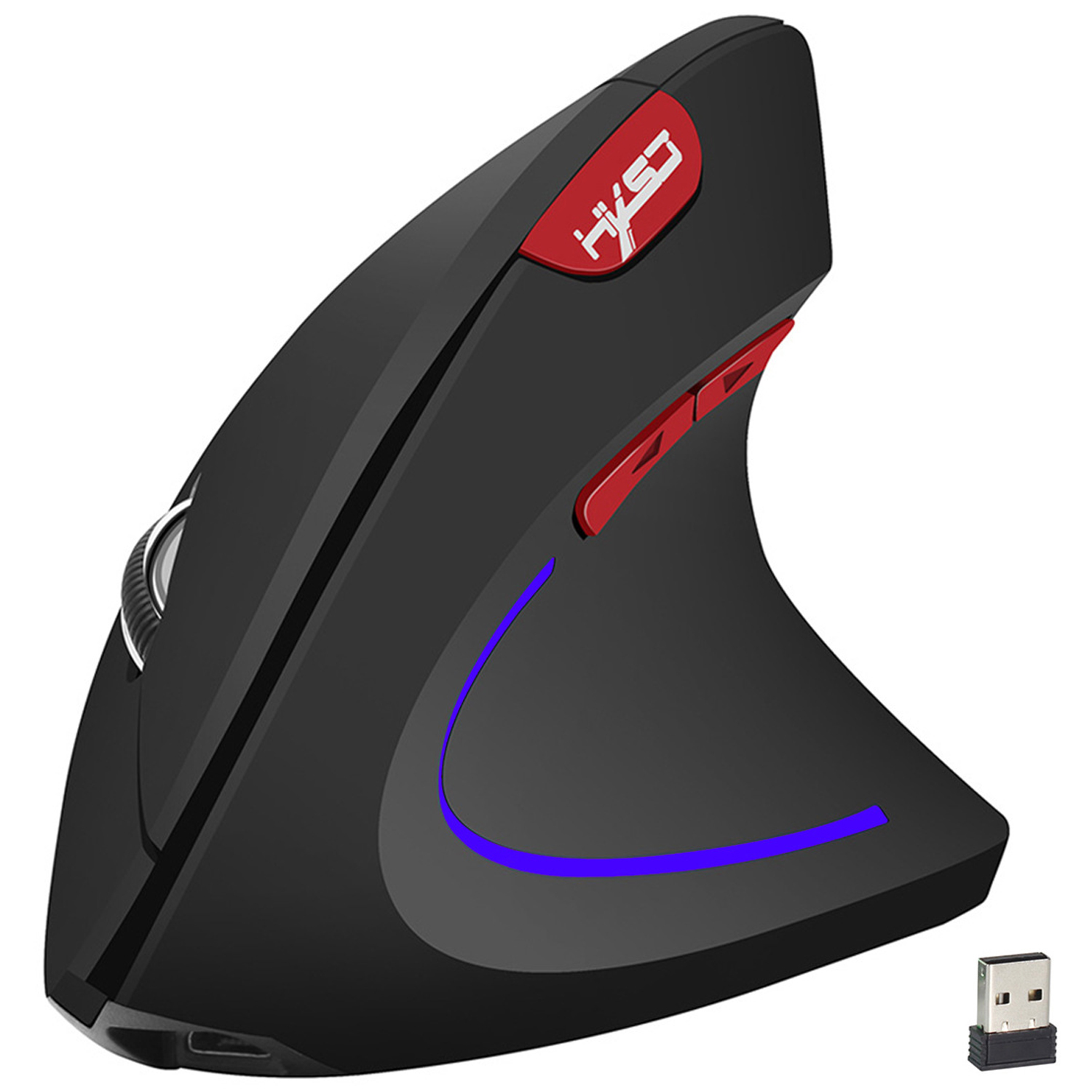 Ergonomic Wireless Mouse, Rechargeable Silent Vertical Mouse with USB ...