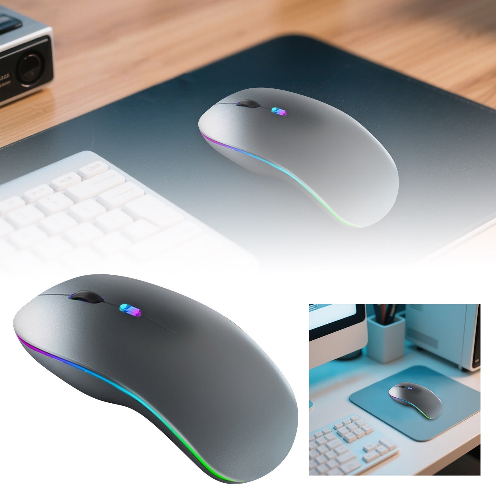 Ergonomic Wireless Silent Portable Travel Design with Rechargeable ...