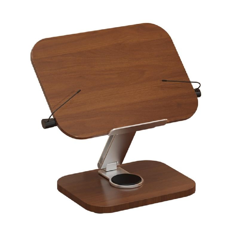 Ergonomic Wood Finish Laptops Stand Stability Reading Book Holder Mount ...