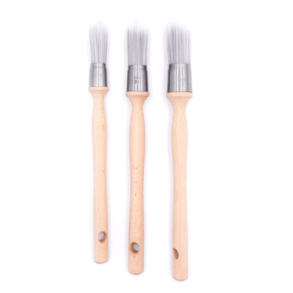 Ergonomic Wood Handle Edge Paint Brushes Fine Tip Paint Brushes for ...