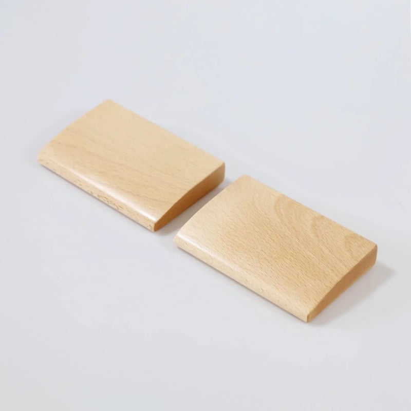 Ergonomic Wooden Split Keyboard Wrist Rest - Walnut & Beech Wood Palm ...