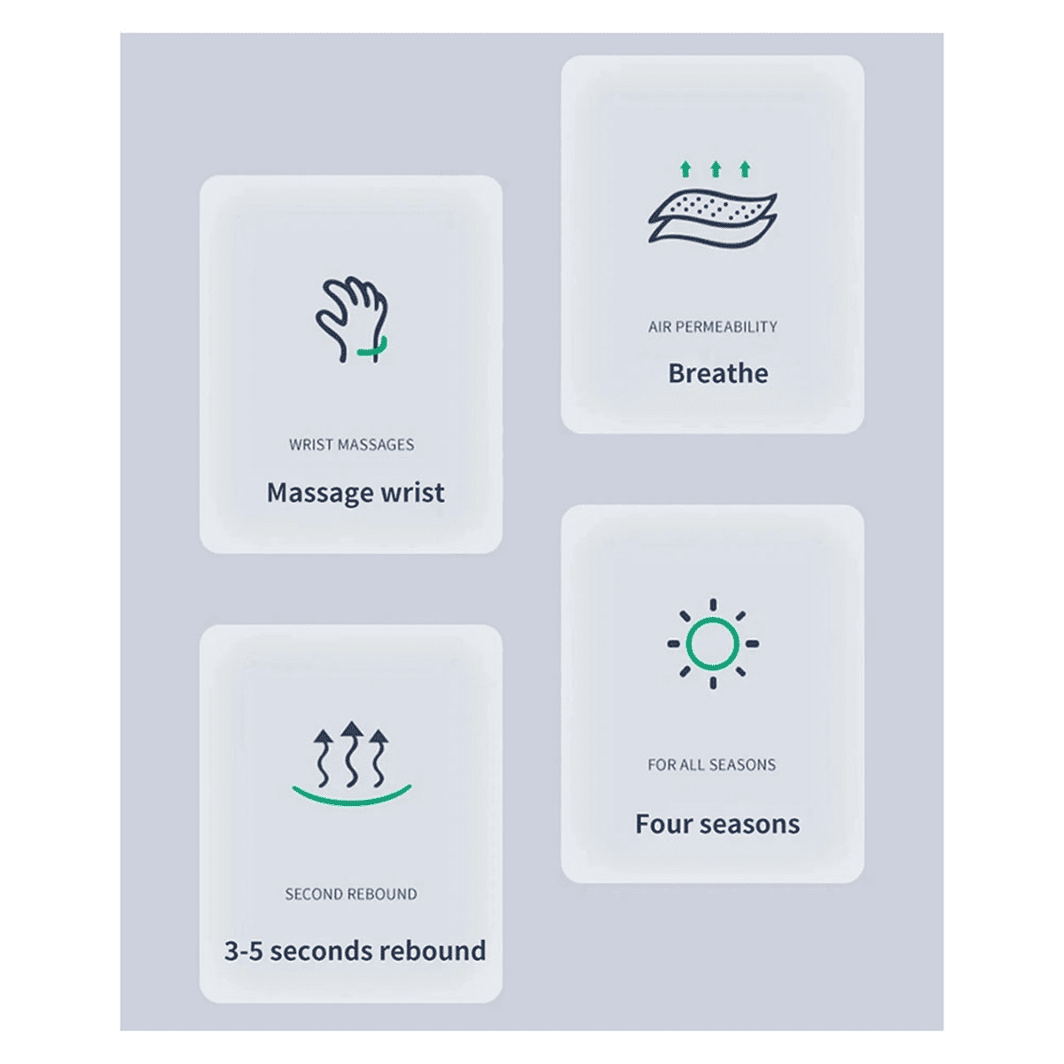 Ergonomic Wrist Pad Mouse and Keyboard Protection Rest Pad Massage ...