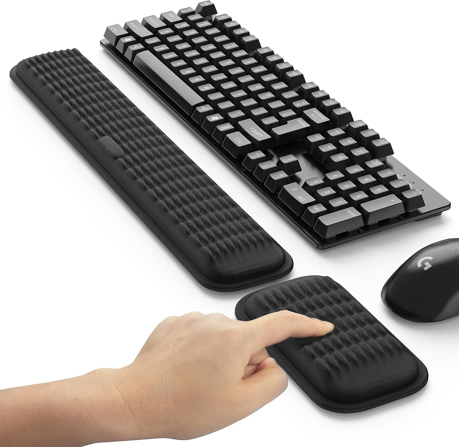 Ergonomic Wrist Rest for Keyboard and Mouse, Soft Memory Foam Keyboard ...