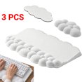 Ergonomic Wrist Rest for Keyboard and Mouse, White Soft Memory Foam ...