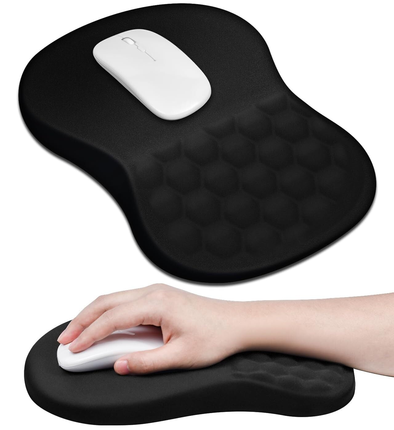 Ergonomic Wrist Rest Mouse Pad with Massage Design, Memory Foam Wrist ...