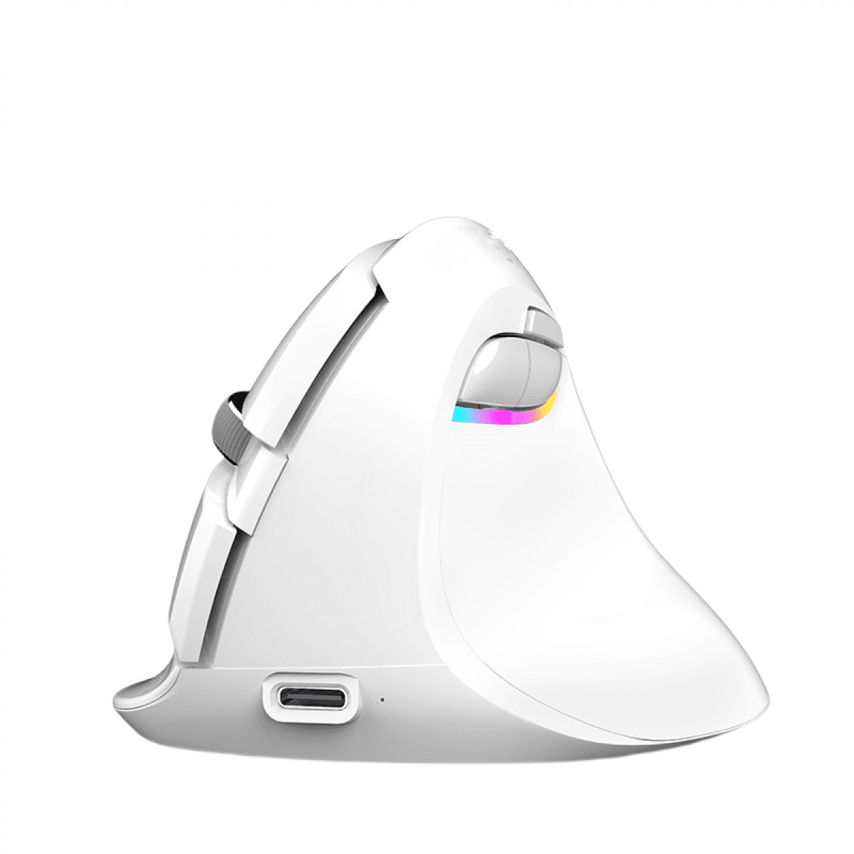 Ergonomic wireless mouse with BT 5.0 and USB receiver, rechargeable ...