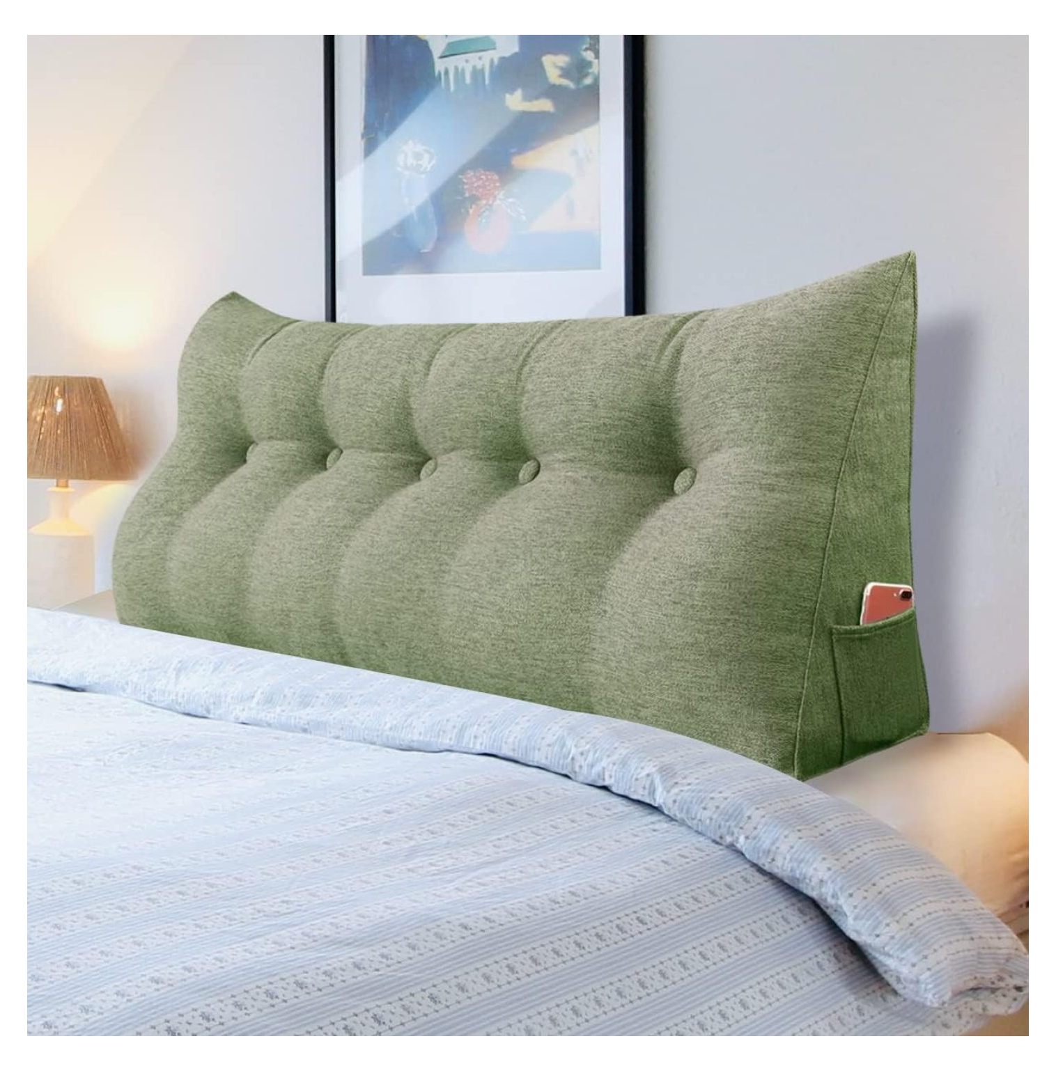 Ergonomics Headboard Pillow for Full Size Bed, Multifunctional ...