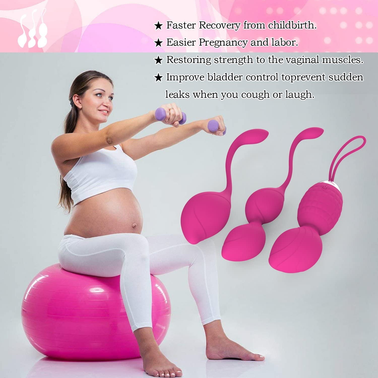 Ergonomics Kegel Balls For Women With Remote Control Kegal Balls Pelvic