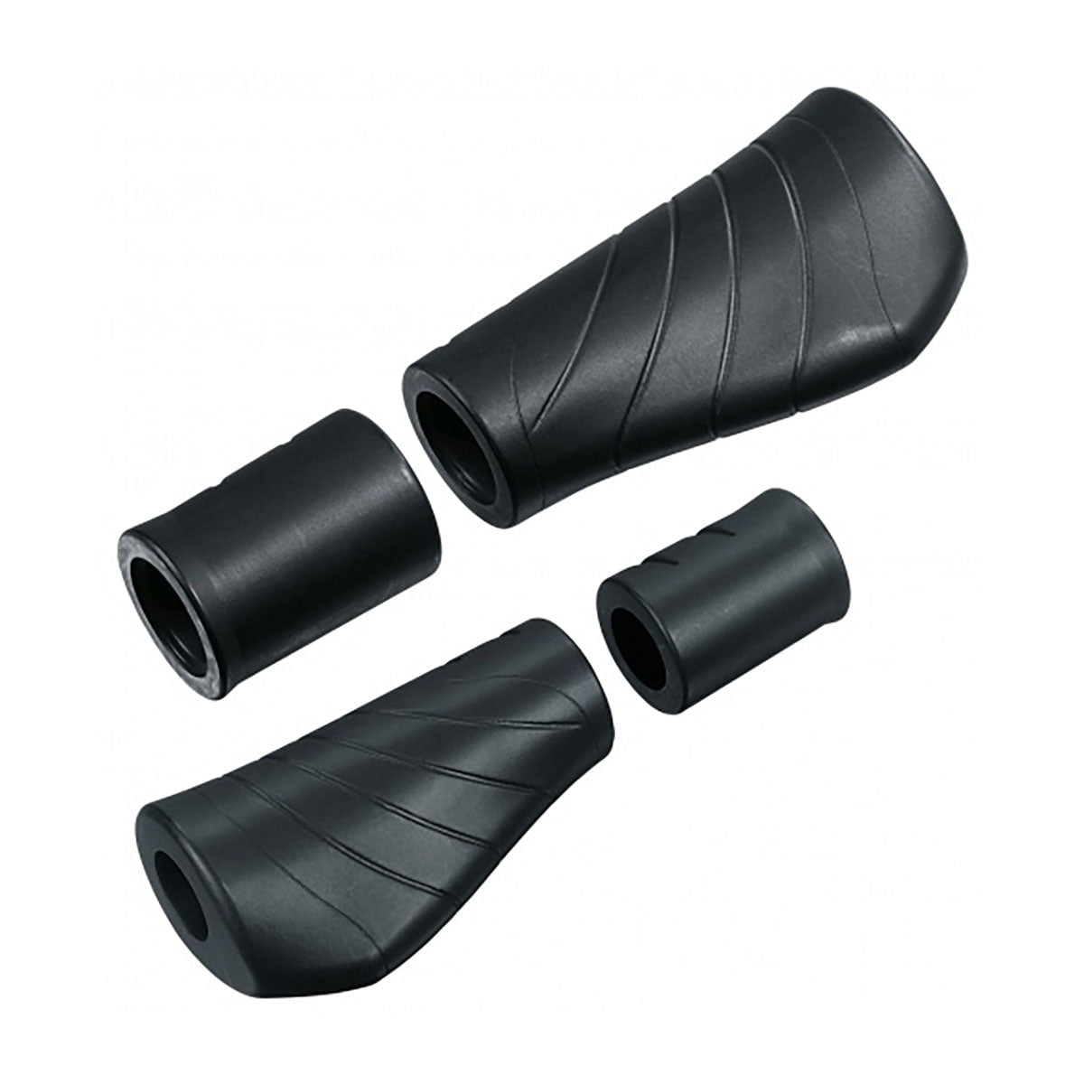Ergotec - Reno Bike Grips Ergonomical Black Locknut Fixing Made of Kraton/Gel - Walmart.com