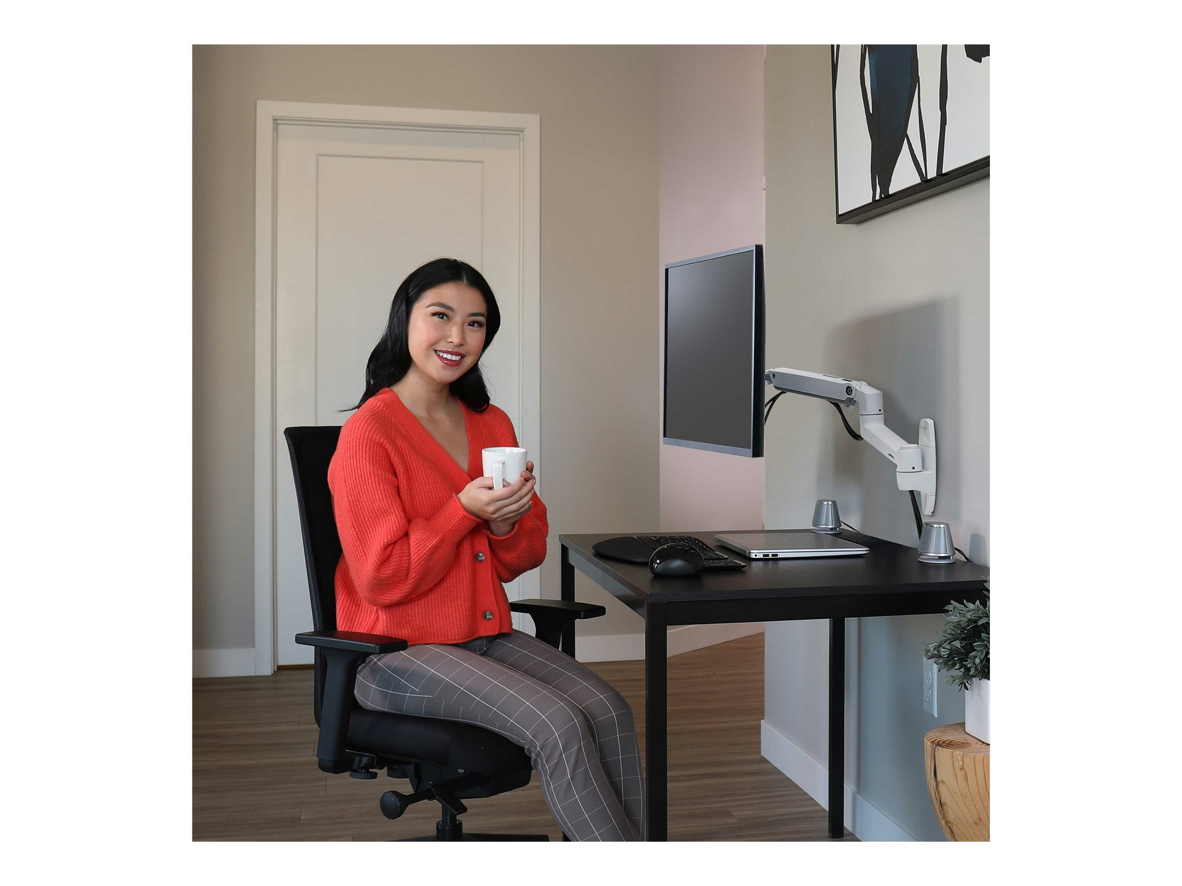 Ergotron Mounting Arm for LCD Display Bright White - Walmart.com