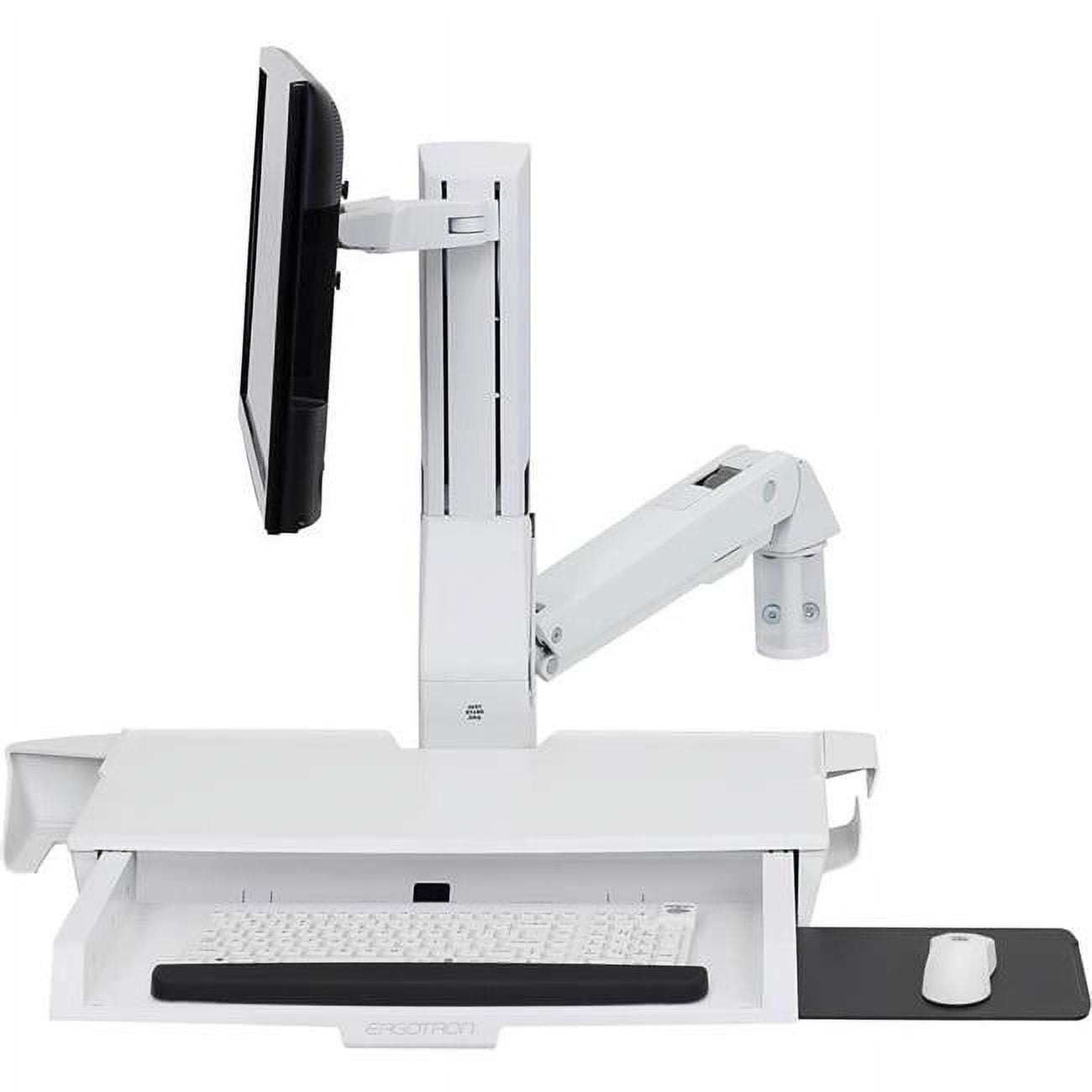 Ergotron Bright White Texture SV Sit-Stand Combo Arm with Pan - Walmart.com