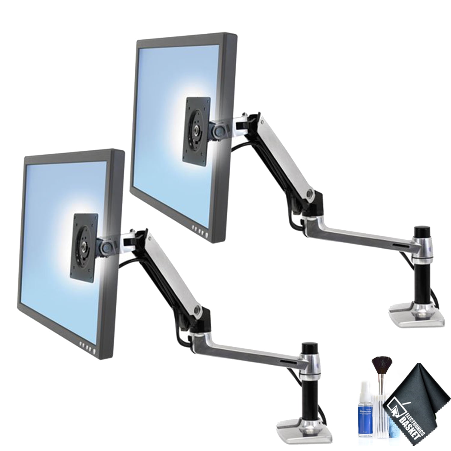 Ergotron LX Desk Mount LCD Arm - 2 Pack With Essential Accessories ...