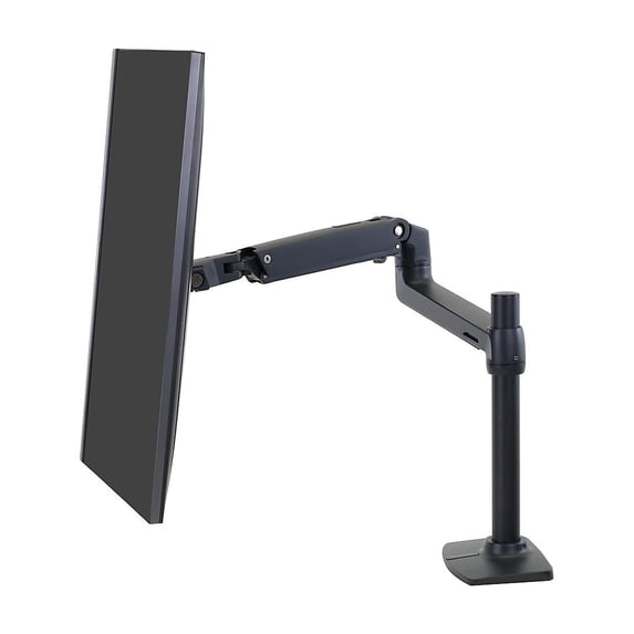Ergotron LX Desk Mount Monitor Arm Tall Pole Matte Black Matte Black ...