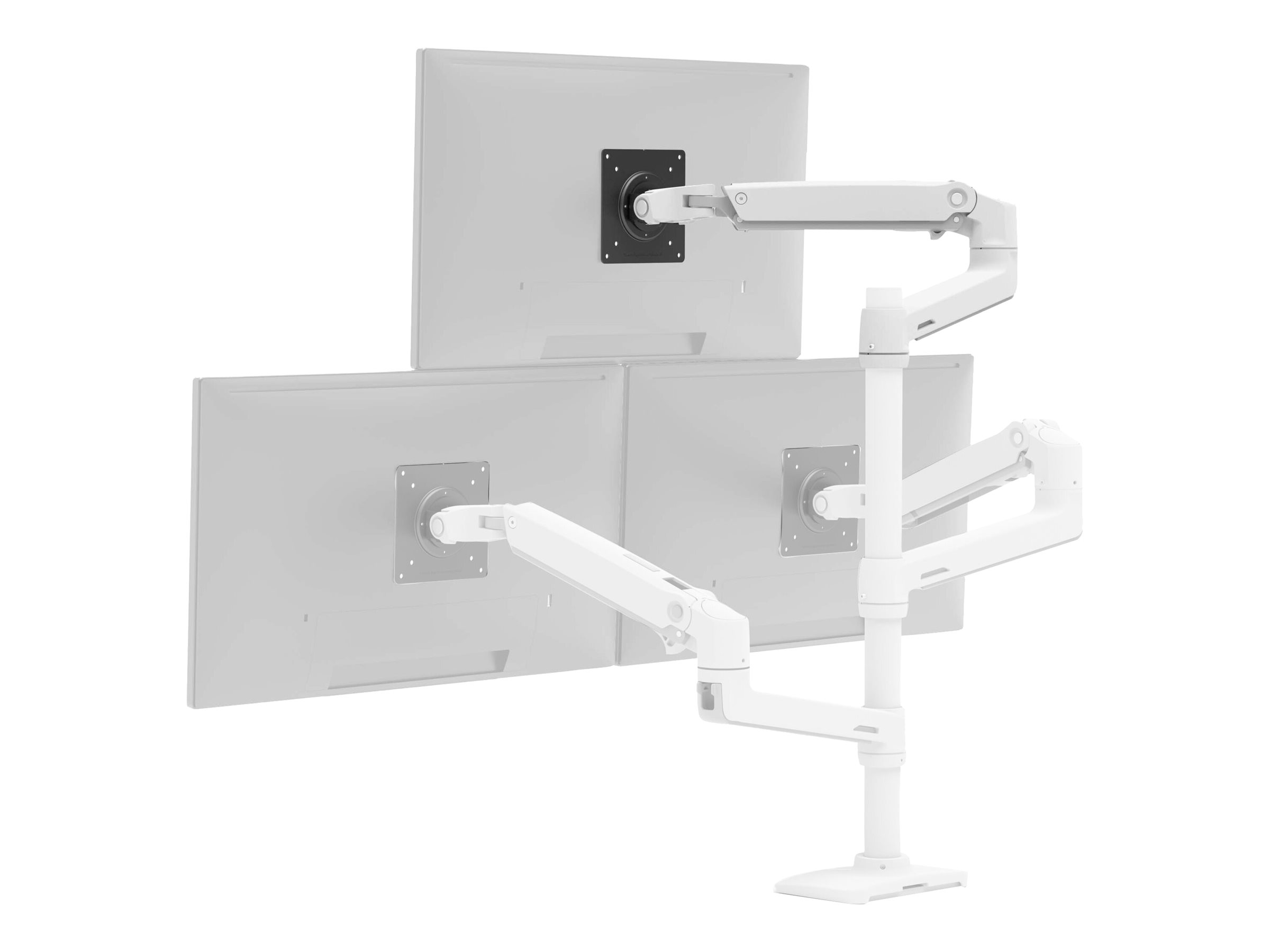Ergotron Mounting Arm for Monitor - 25 lb Load Capacity - White ...