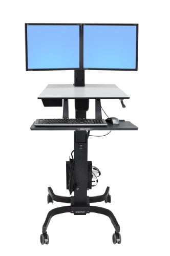 Ergotron WorkFit-C Dual Sit-Stand Workstation - Adjustable, Rolling ...