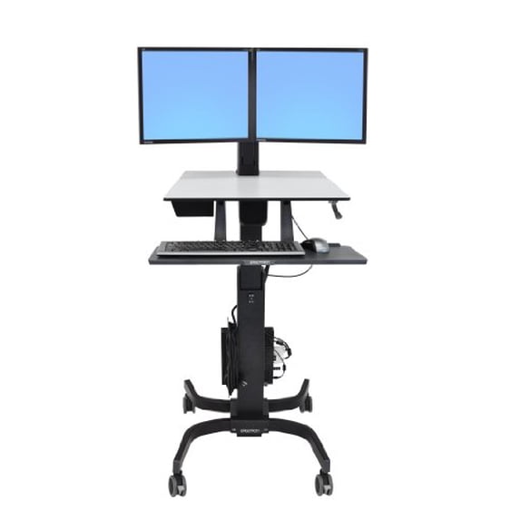 Ergotron WorkFit-C Dual Sit-Stand Workstation - Adjustable, Rolling ...