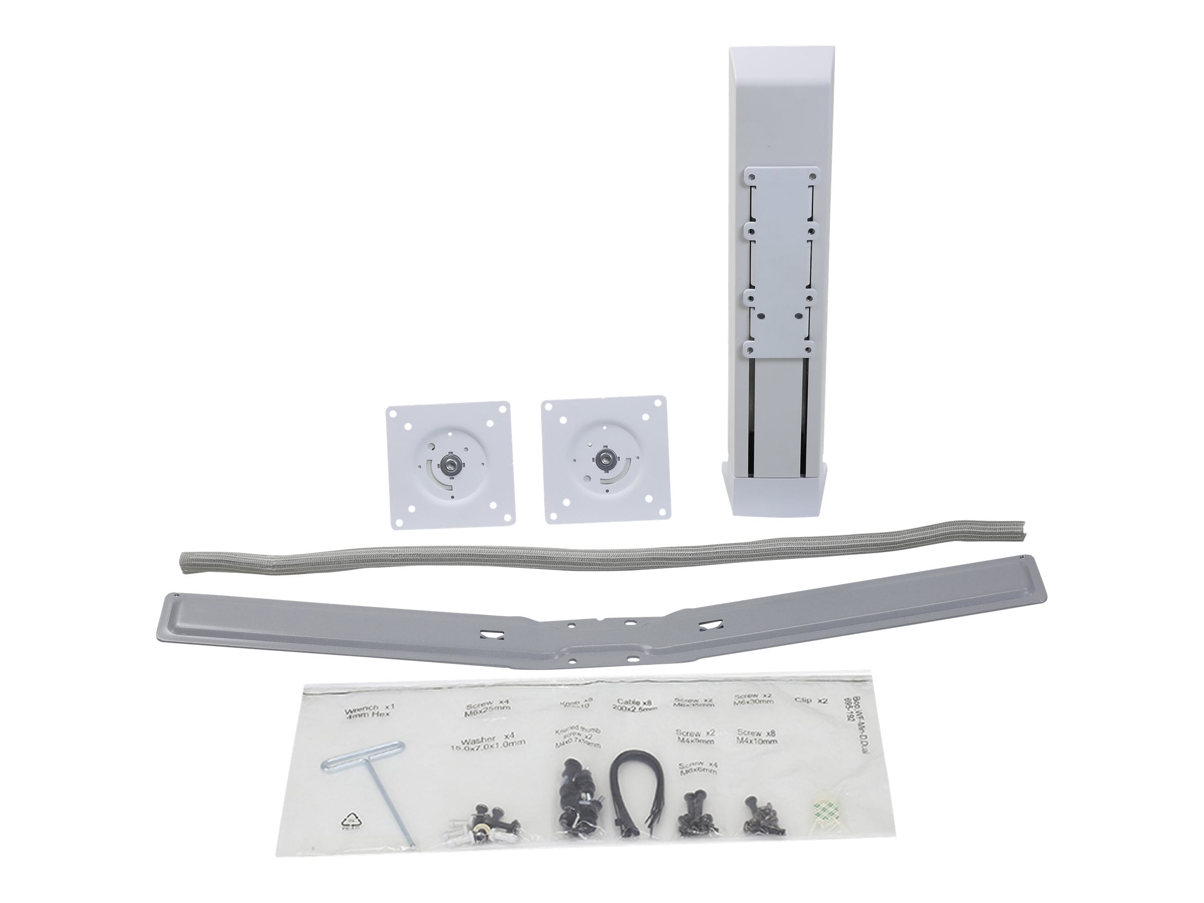 Ergotron WorkFit Dual Monitor Kit White 97934062 - Walmart Business ...