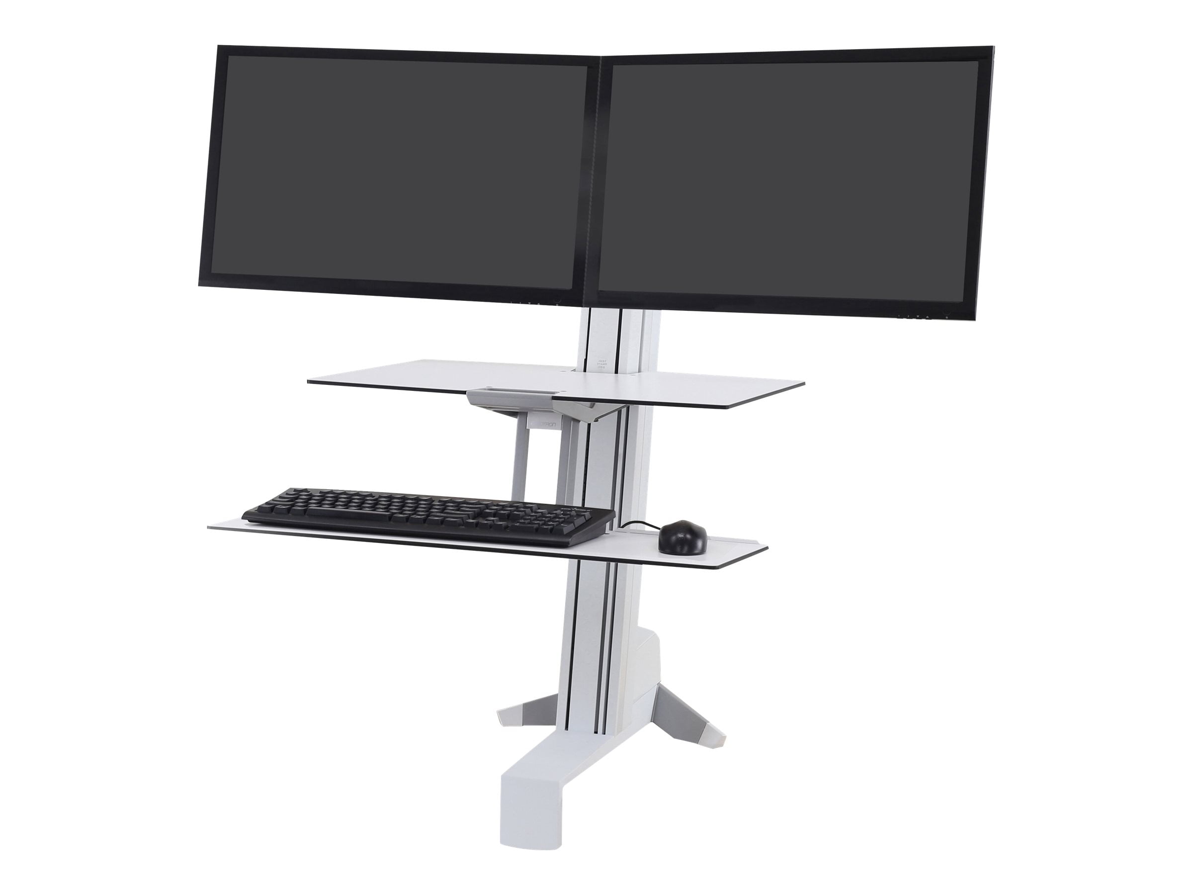 Ergotron WorkFit-S Sit-Stand Workstation with Worksurface+,Dual LCD ...